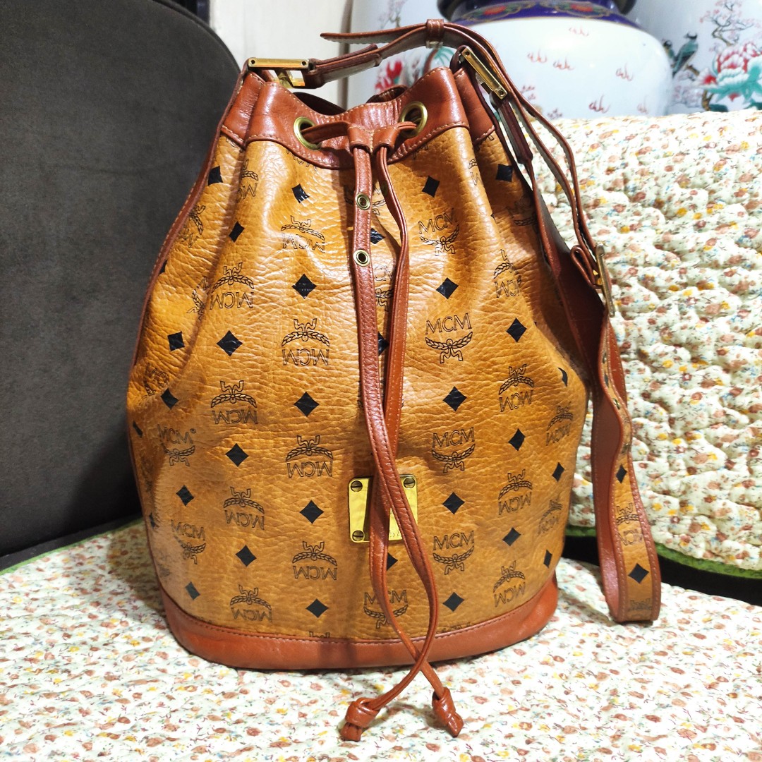 MCM Bucket Germany, Luxury, Bags & Wallets on Carousell