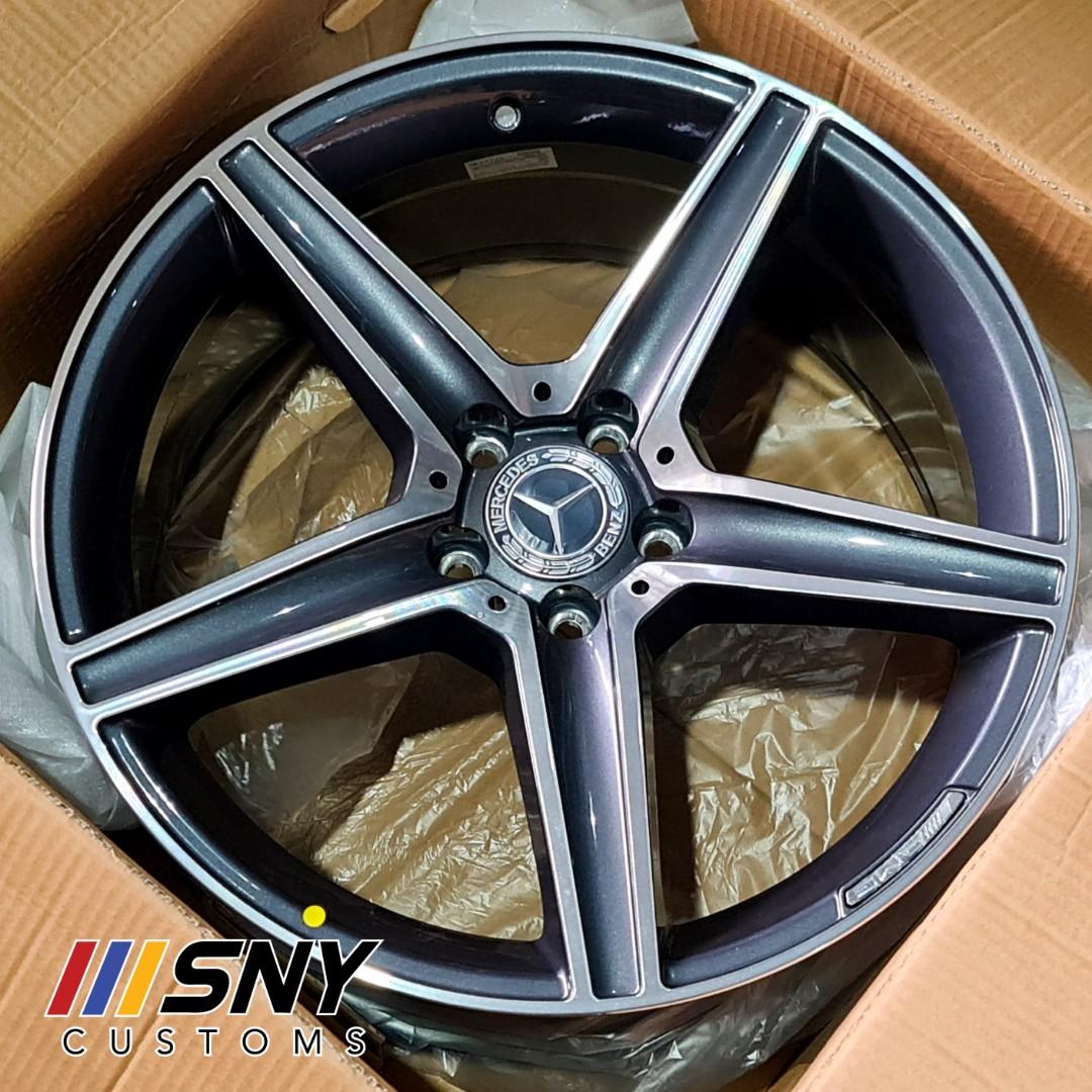 Mercedes benz 18 19 20 21 22 amg mags rims with optional Tires, Car ...