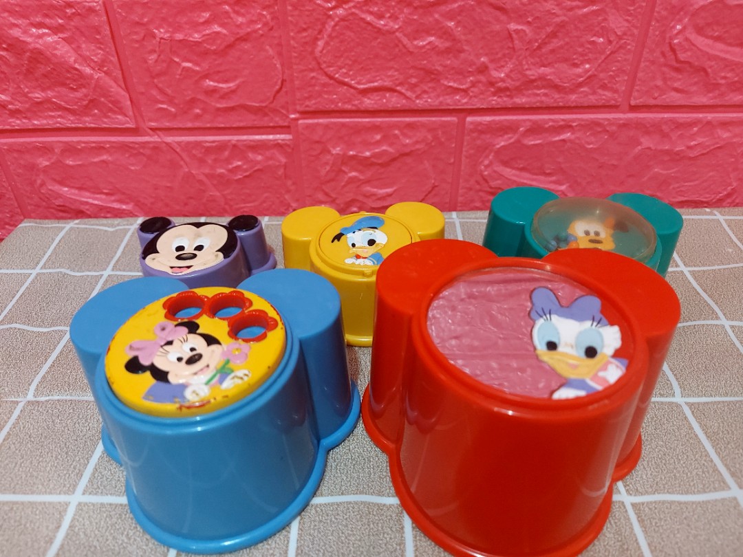 Mickey Mouse Stacking Cups, Babies & Kids, Infant Playtime on Carousell