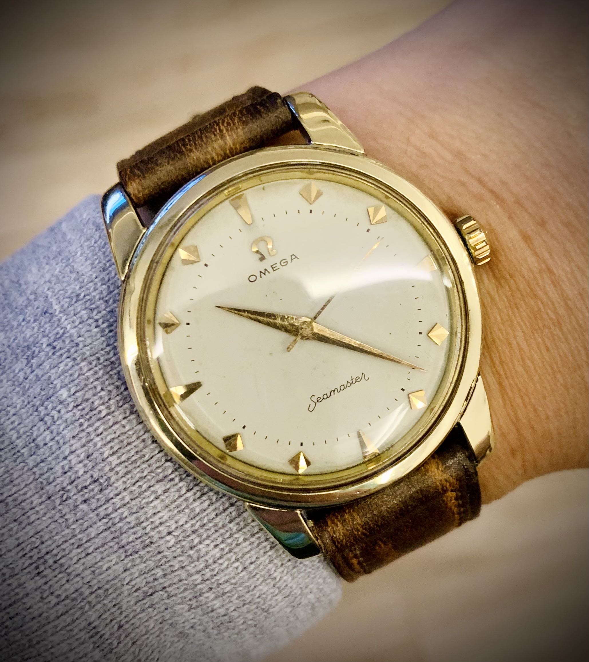 Omega Seamaster -Fat Lugs - Large Size Gold Capped Vintage Watch ...