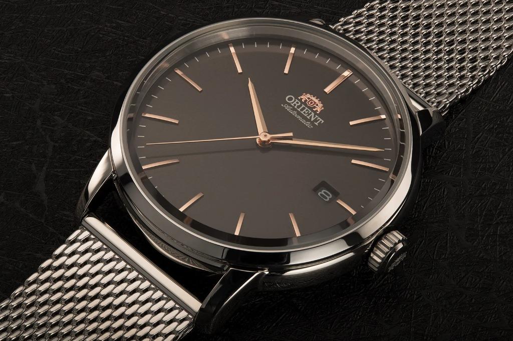 Orient Maestro Brown Dial Automatic Watch with Mesh Bracelet RA ...