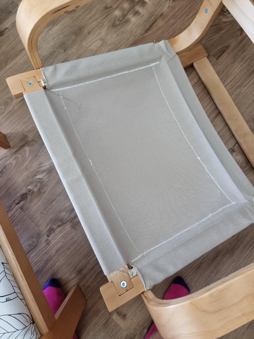 Poang Armchair and footstool, Furniture & Home Living, Furniture ...