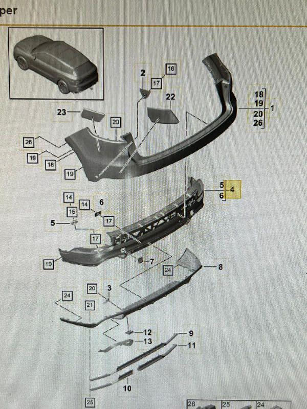 Porsche Cayenne S 2018 rear diffuser 9Y0 / 9Y3, Car Accessories ...