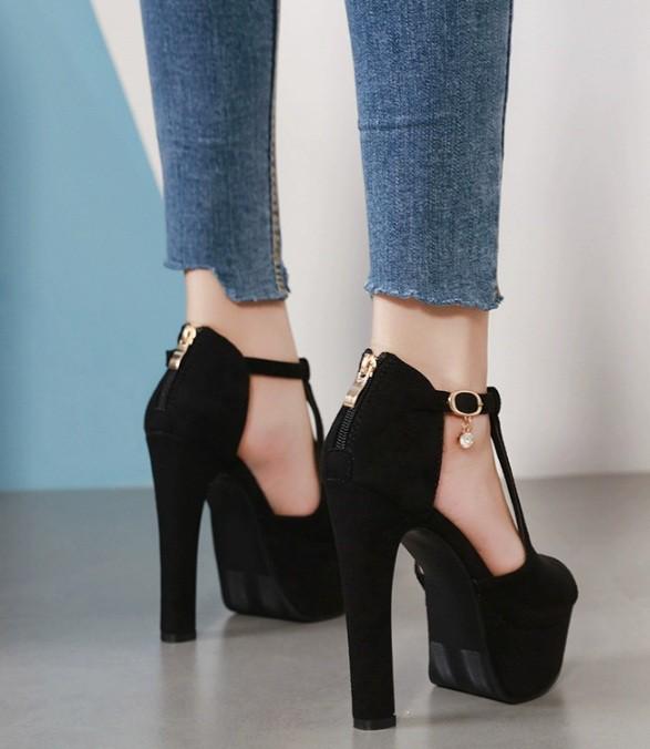 Ready Stock Black Heels Super High Heels modelling Heels Wedding heels ...