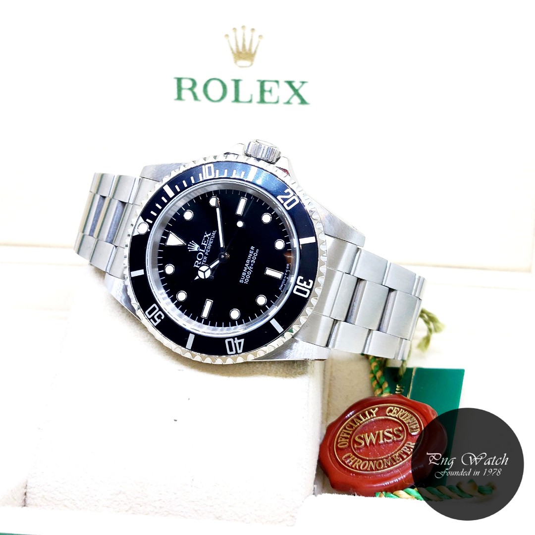 Rolex 40mm Oyster Perpetual Stainless Steel Tritium 2 Liner Black Dial ...
