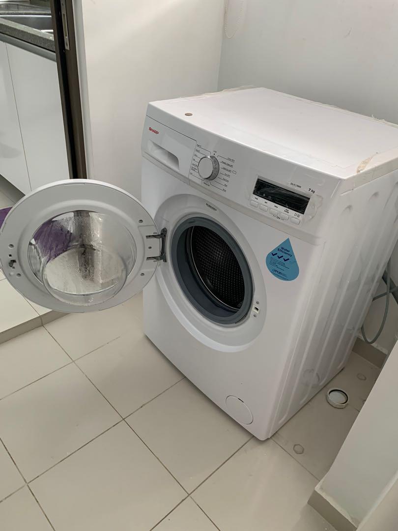 Sharp 7kg front loader washing machine, TV & Home Appliances, Washing ...
