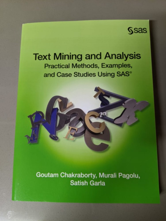 Text Mining and Analysis SAS, Hobbies & Toys, Books & Magazines, Textbooks on Carousell