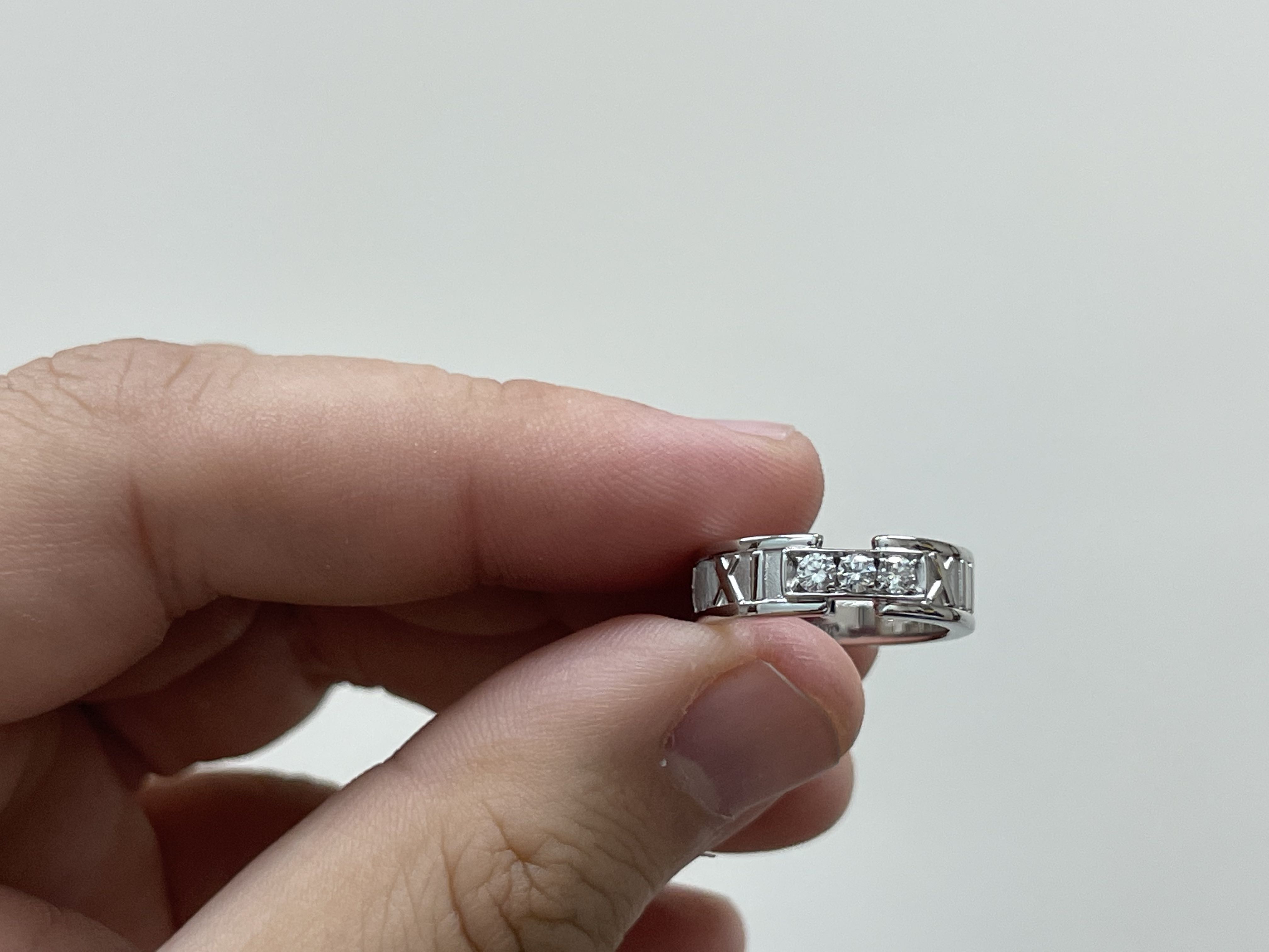 Tiffany & Co Diamond Roman ring size 49, Women's Fashion, Jewelry ...