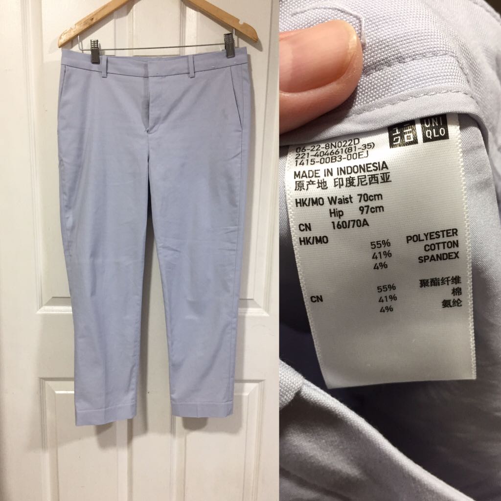 uniqlo powder blue trouser, Women's Fashion, Bottoms, Other Bottoms on ...