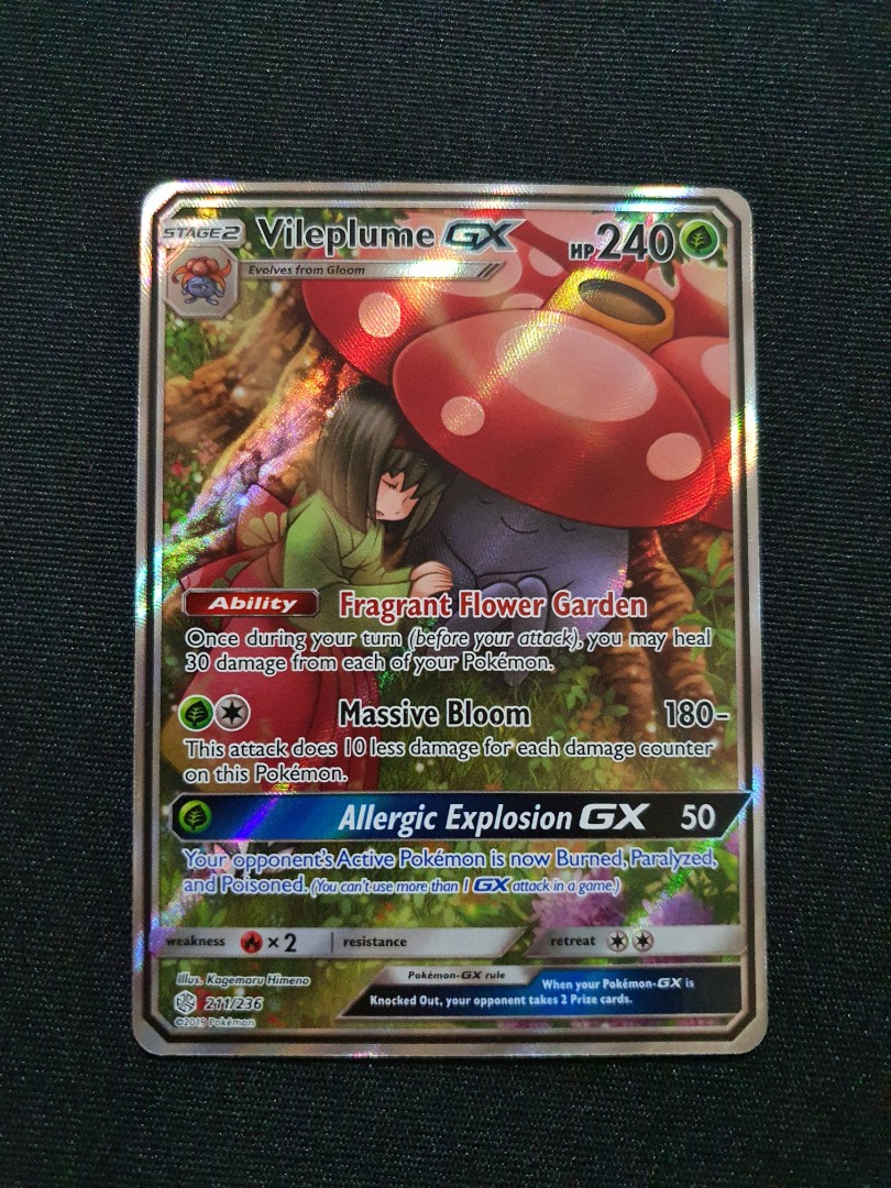 Vileplume GX Alt Art Cosmic Eclipse, Hobbies & Toys, Toys & Games on Carousell