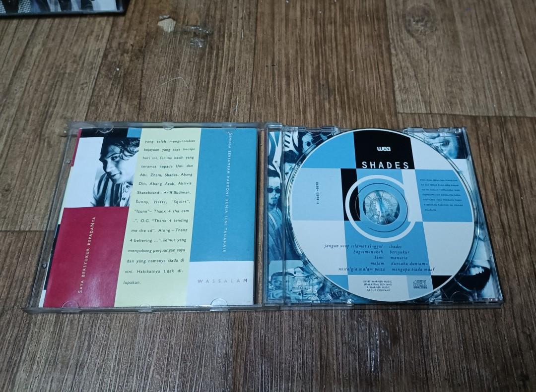 CD SHADES @1995 Warner Music.. album Studio Pertama kumpulan SHADES ...