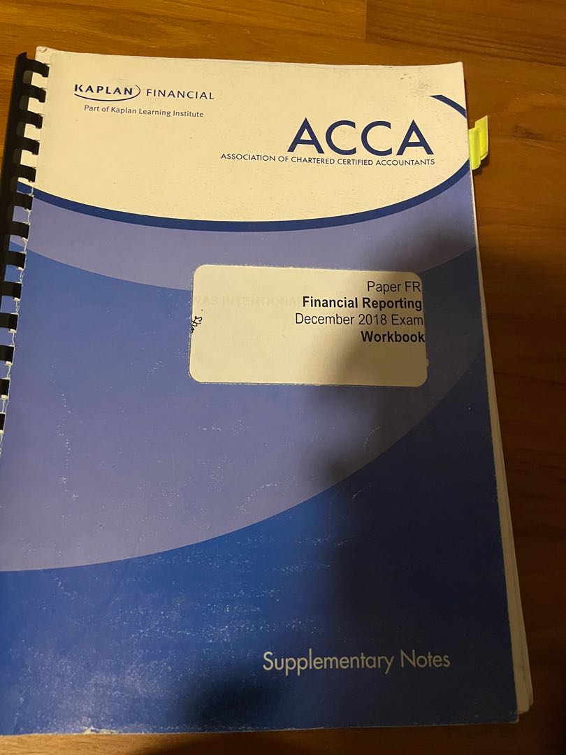 ACCA financial reporting workbook, Hobbies & Toys, Books & Magazines ...