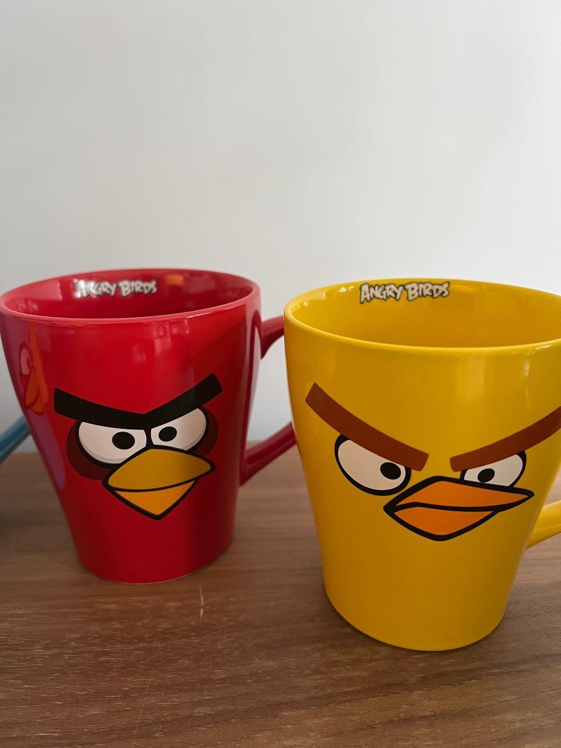 Angry Birds mug 水杯 x 4, 傢俬＆家居, 廚具和餐具, 餐具和餐具 on Carousell