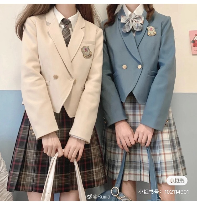 Brand New Seifuku jk jacket mist blue color blazer, Women's Fashion ...