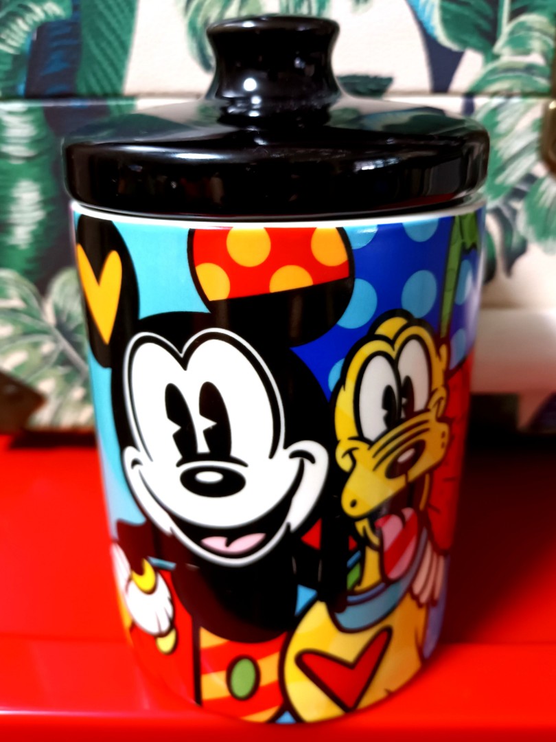 BRITTO Disney Mickey & Pluto Cookie Jar, Furniture & Home Living ...