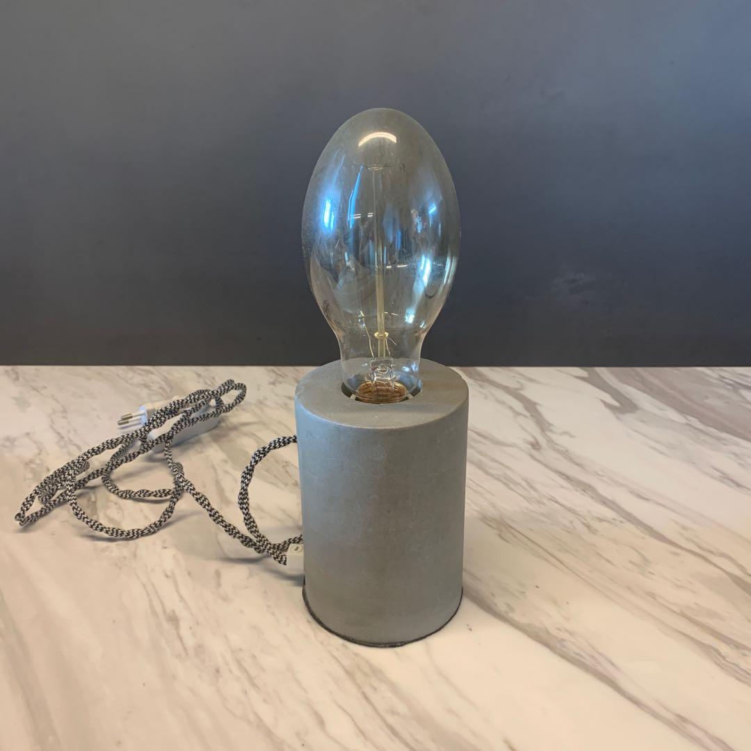 Concrete Base Table Lamp, Furniture & Home Living, Lighting & Fans ...