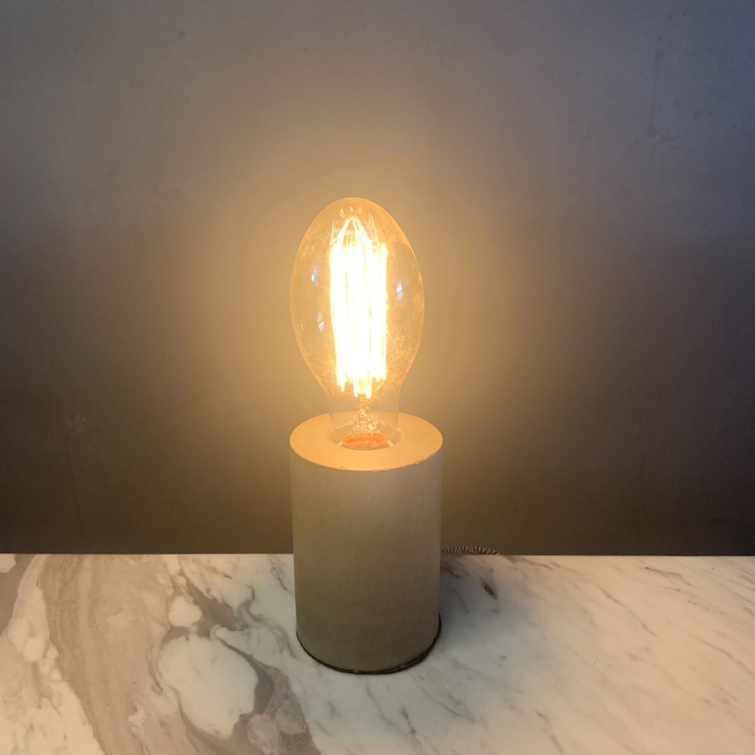 Concrete Base Table Lamp, Furniture & Home Living, Lighting & Fans ...