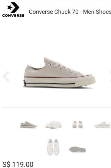 Converse Chuck 70 low cut, Men's Fashion, Footwear, Sneakers on Carousell
