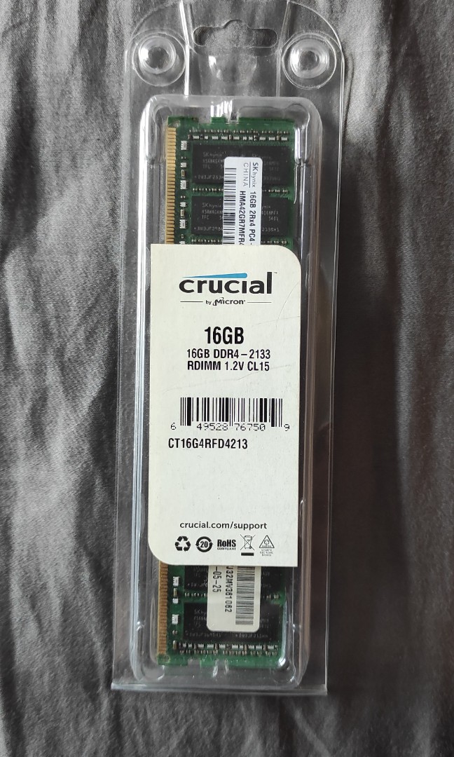 Crucial DDR4 16gb ram stick, Computers & Tech, Parts & Accessories ...