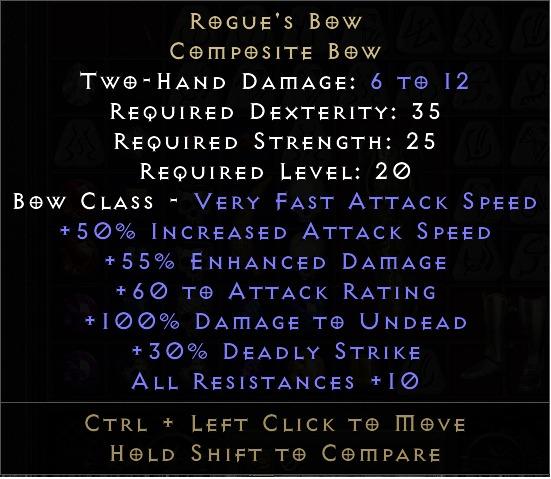 D2R Rogue's Bow Ladder PC S1, Video Gaming, Gaming Accessories, In-Game ...