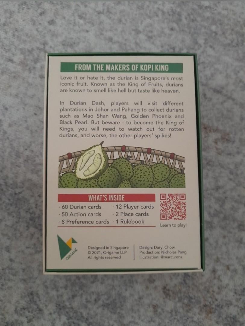 DURIAN DASH card game, Hobbies & Toys, Toys & Games on Carousell