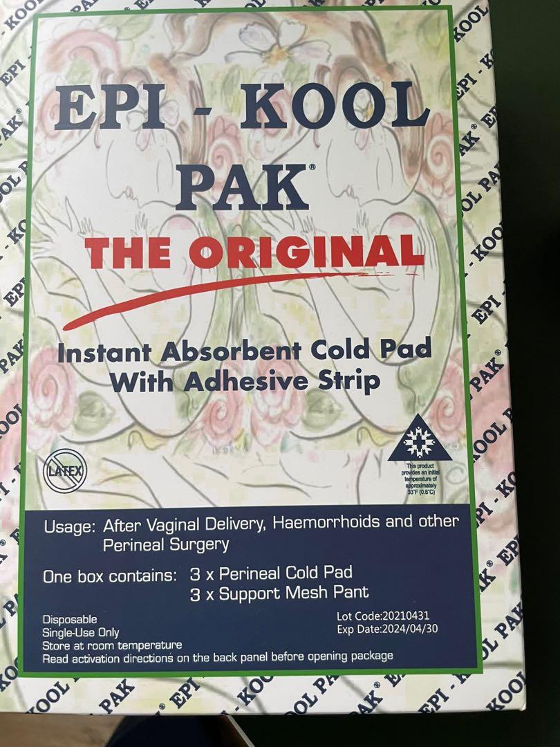 Epi-Kool Pak Box of 3x Perineal Cold Pads and 1pc Mesh Pant For ...