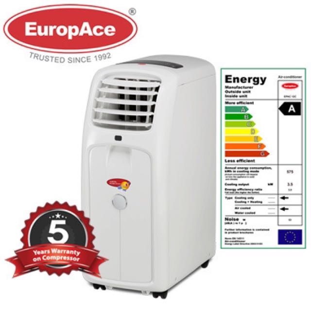 EuropAce Portable Aircon EPAC 12C, TV & Home Appliances, Air ...