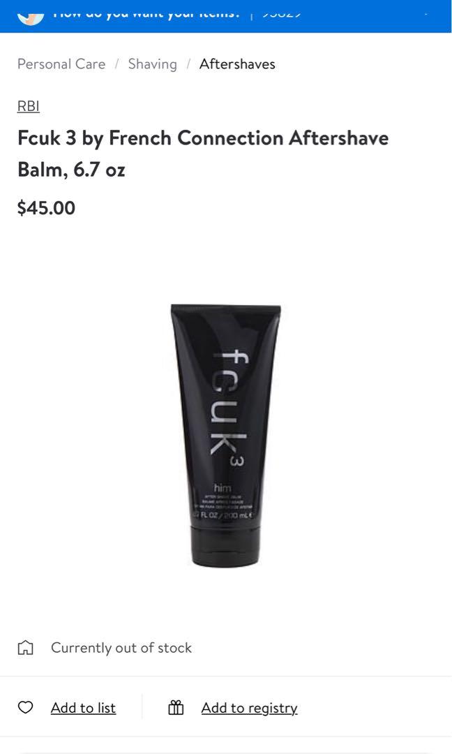 Fcuk body shower and after shave balm, Beauty & Personal Care, Bath ...
