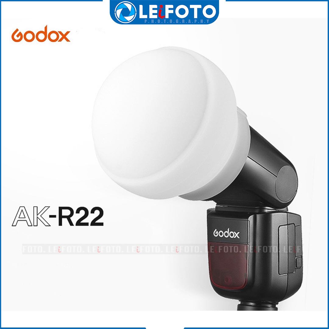 Godox AK-R22 Diffusion Dome Flash Diffuser Modifier for Godox V1 ...