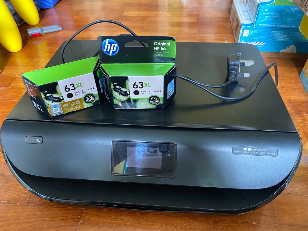 HP ENVY 4520 All in one printer with 2 XL BLACK INK, Computers & Tech ...