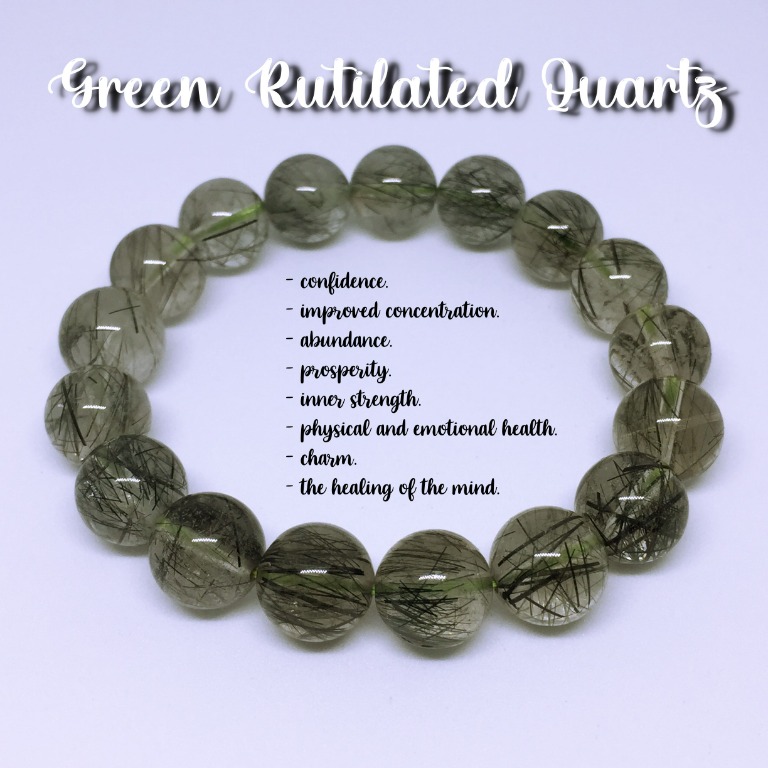 HQ Green Rutilated Quartz, Women's Fashion, Jewelry & Organizers ...