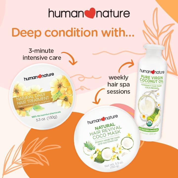 Human Nature Natural Hair Revival Coco Mask 150g, Beauty & Personal ...