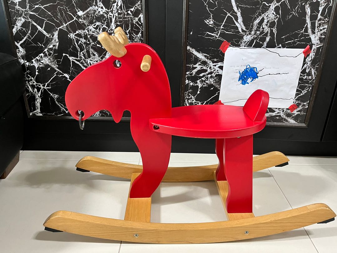 Ikea rocking moose, Babies & Kids, Infant Playtime on Carousell