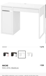 IKEA study table (white), Furniture & Home Living, Furniture, Tables ...