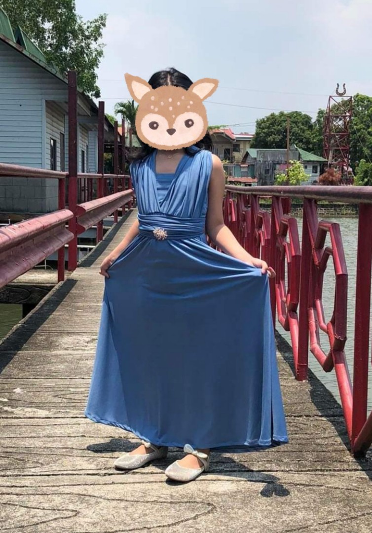 Infinity dress for kids (dusty blue), Babies & Kids, Babies & Kids ...