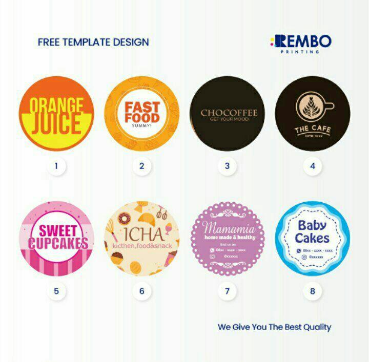 Jasa Cetak Sticker Chromo Label Bulat Label Nama Label Makanan Toples ...