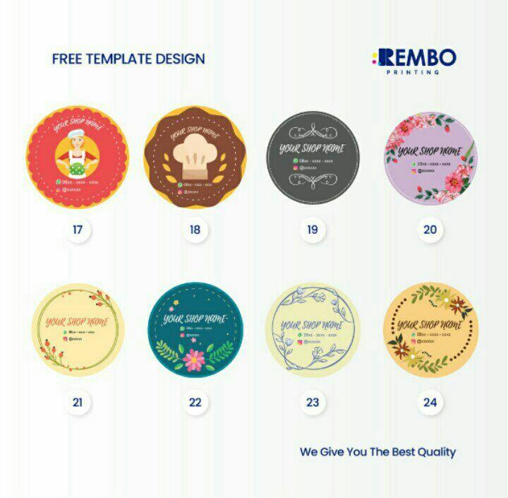 Jasa Cetak Sticker Chromo Label Bulat Label Nama Label Makanan Toples ...