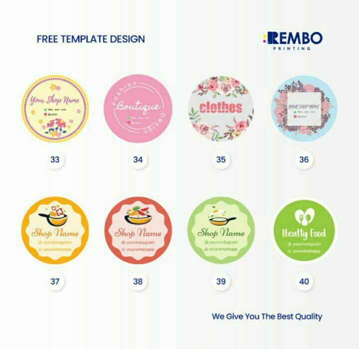 Jasa Cetak Sticker Chromo Label Bulat Label Nama Label Makanan Toples ...