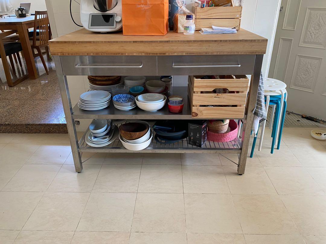 Kitchen island / Work Bench - Ikea Rimforsa, Furniture & Home Living ...