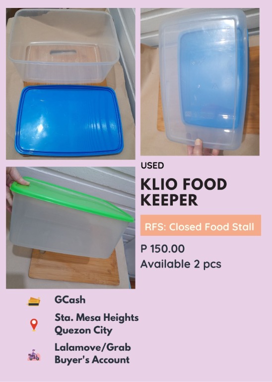 Klio Food Keeper, Furniture & Home Living, Kitchenware & Tableware ...