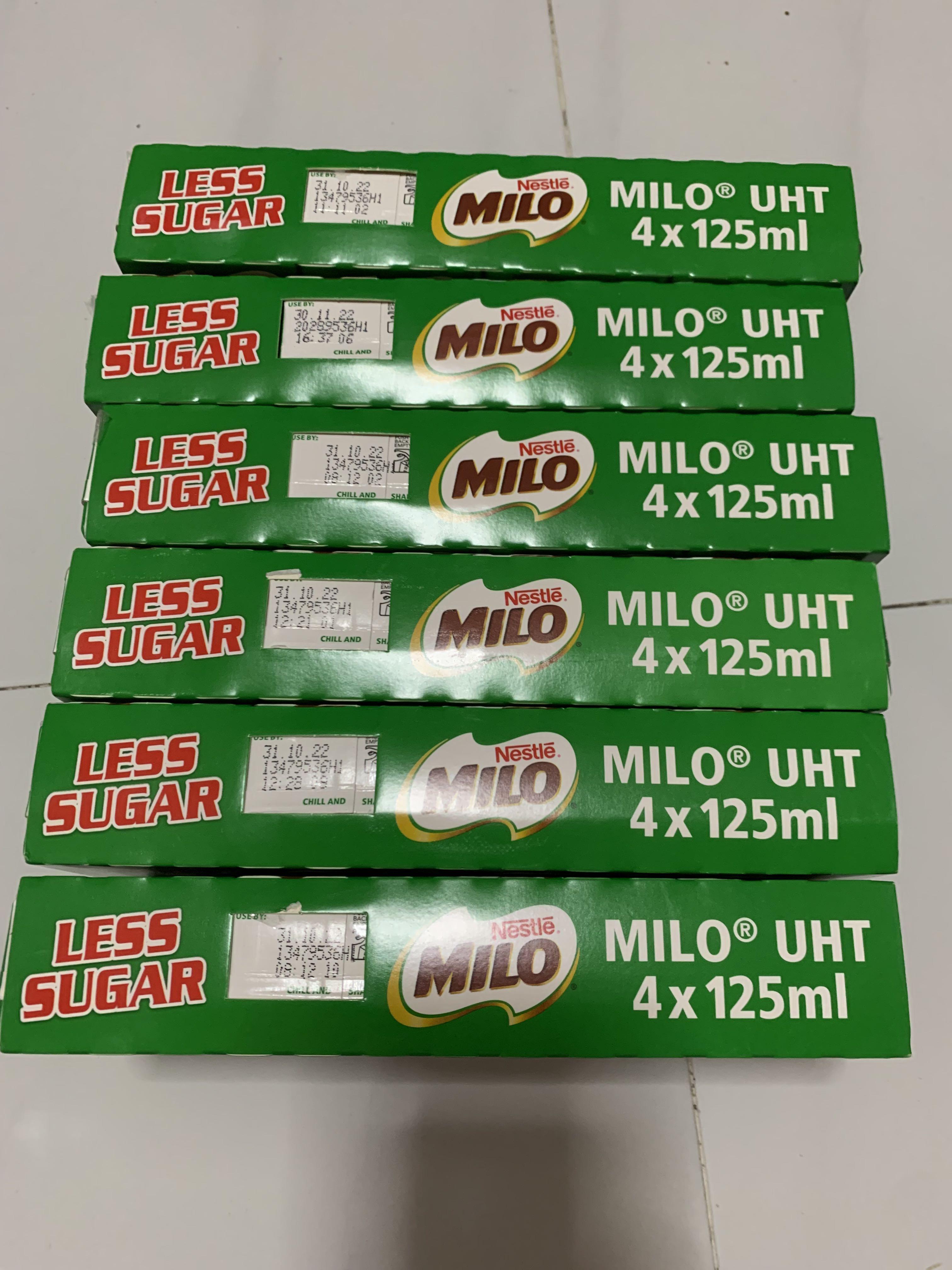 Milo Less Sugar / siu dai 125ml x4 (5 packets), Food & Drinks ...
