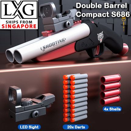 Mini S686 Double Barrel Shotgun like Nerf, Hobbies & Toys, Toys & Games ...