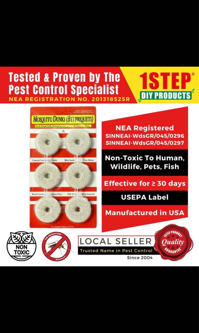 Mosquitoes Dunk, Health & Nutrition, Insect Repellent on Carousell