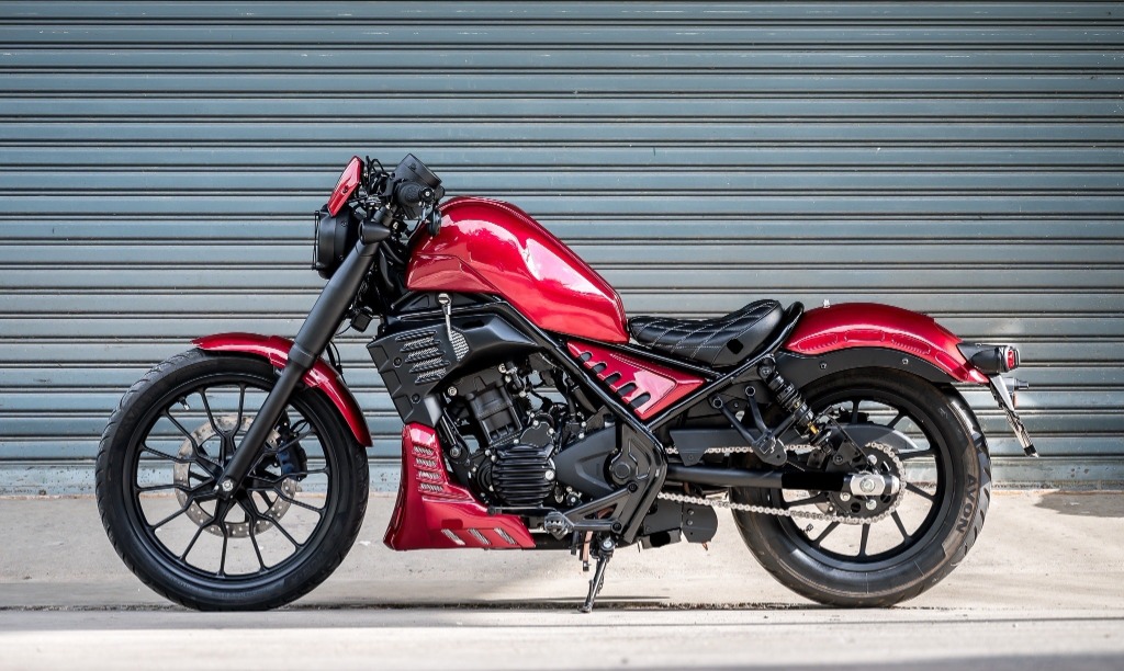 Moto Sammy Singapore Honda Rebel 300 500 2021 2022 LED Light Blood Red ...