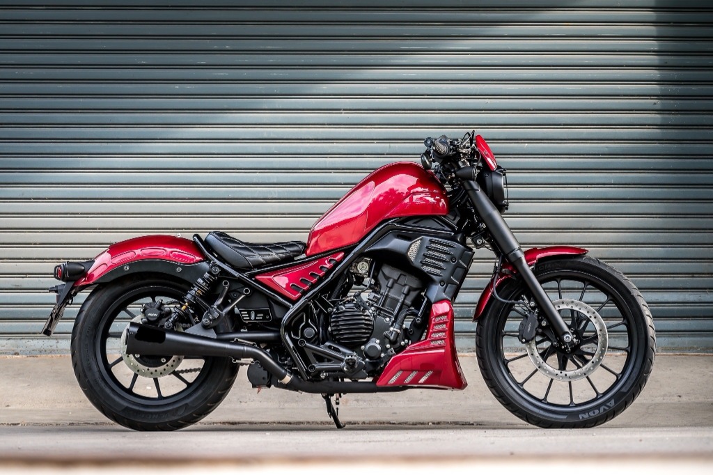 Moto Sammy Singapore Honda Rebel 300 500 2021 2022 LED Light Blood Red ...