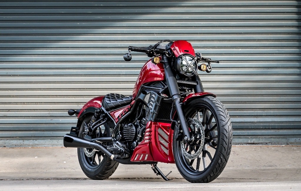 Moto Sammy Singapore Honda Rebel 300 500 2021 2022 LED Light Blood Red ...