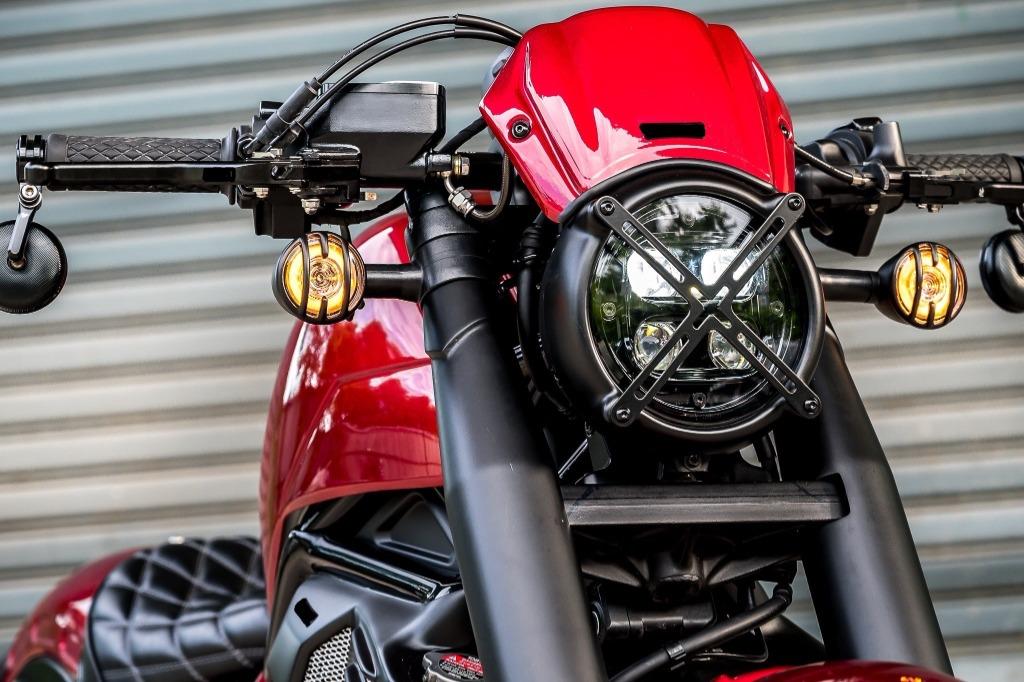 Moto Sammy Singapore Honda Rebel 300 500 2021 2022 LED Light Blood Red ...