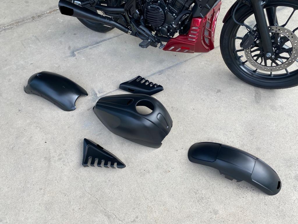 Moto Sammy Singapore Honda Rebel 300 500 2021 2022 LED Light Blood Red ...