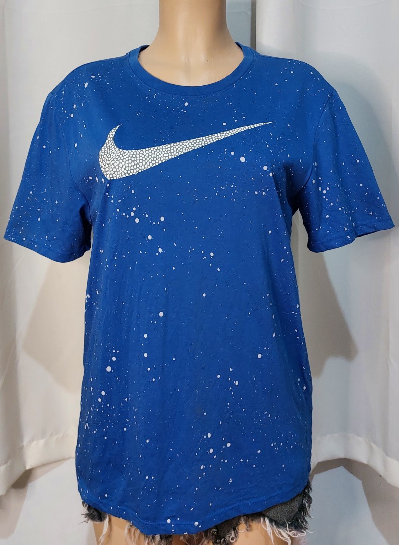 Nike Swoosh Blue Paint Splatter T Shirt, Men's Fashion, Tops & Sets ...