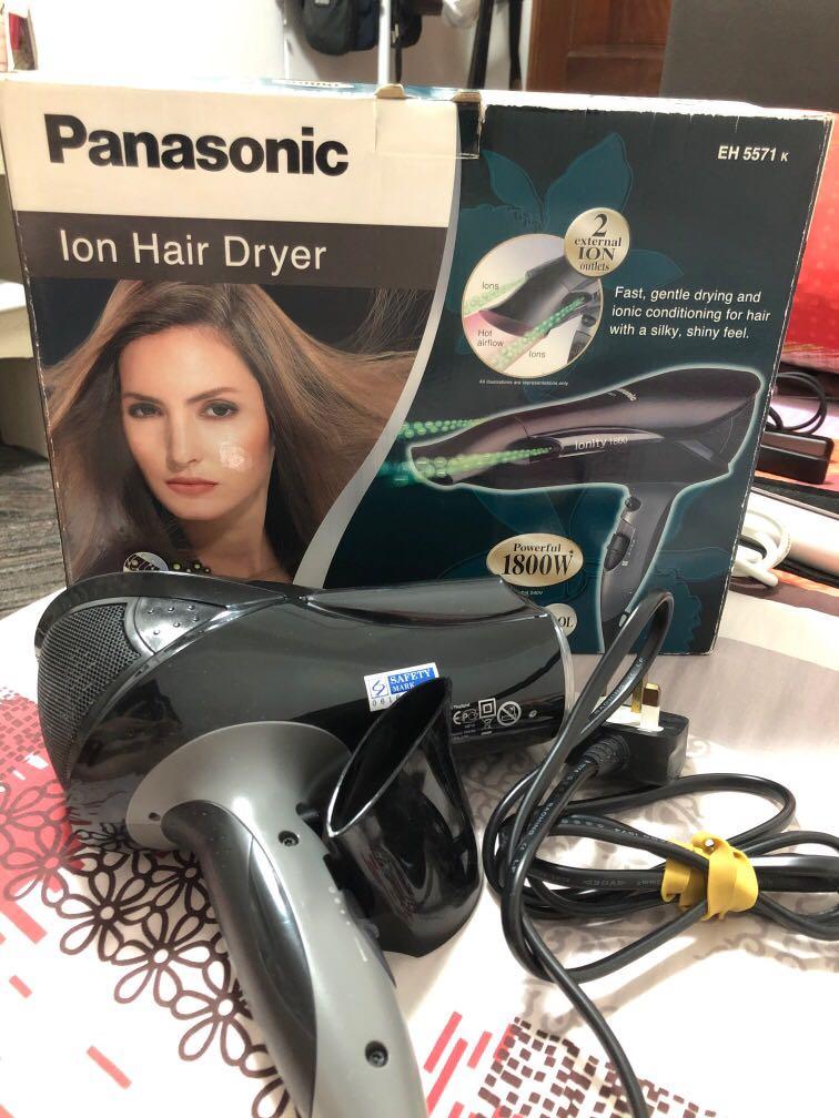 Panasonic ion hair dryer, Beauty & Personal Care, Hair on Carousell